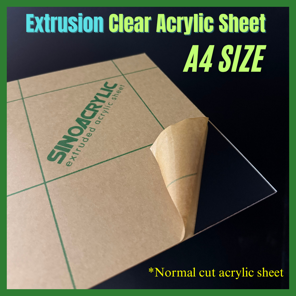 [Extrusion] Clear Acrylic Sheet A4 Size -Normal Cut – Craft Render
